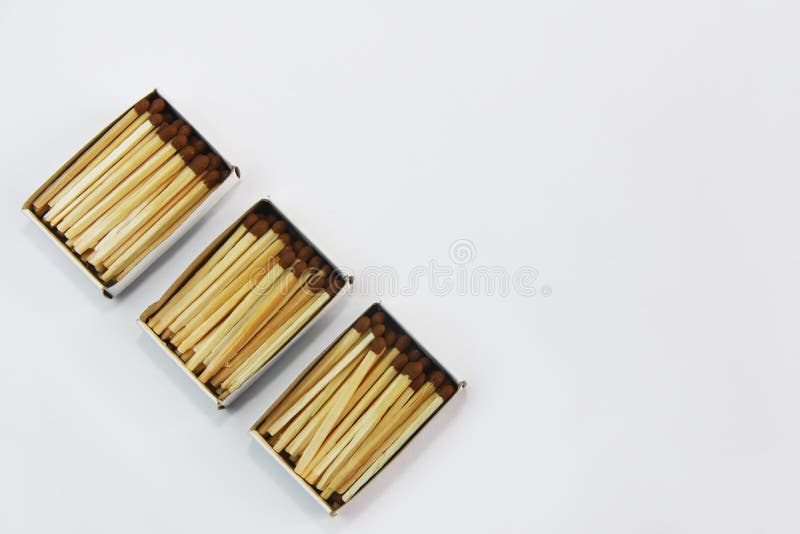 Wooden Matches for Lighting in a Cardboard Box Stock Photo - Image of ...