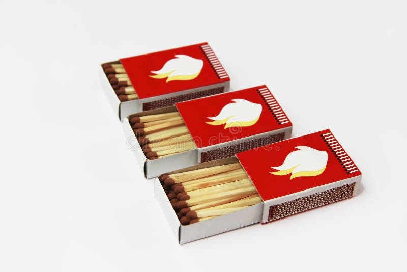Wooden Matches for Lighting in a Cardboard Box Stock Photo - Image of ...