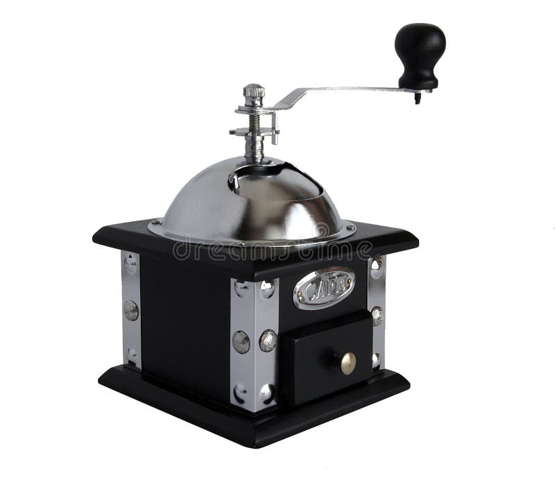 Wooden Mechanical Coffee Grinder Stock Photo - Image of coffee, wood ...