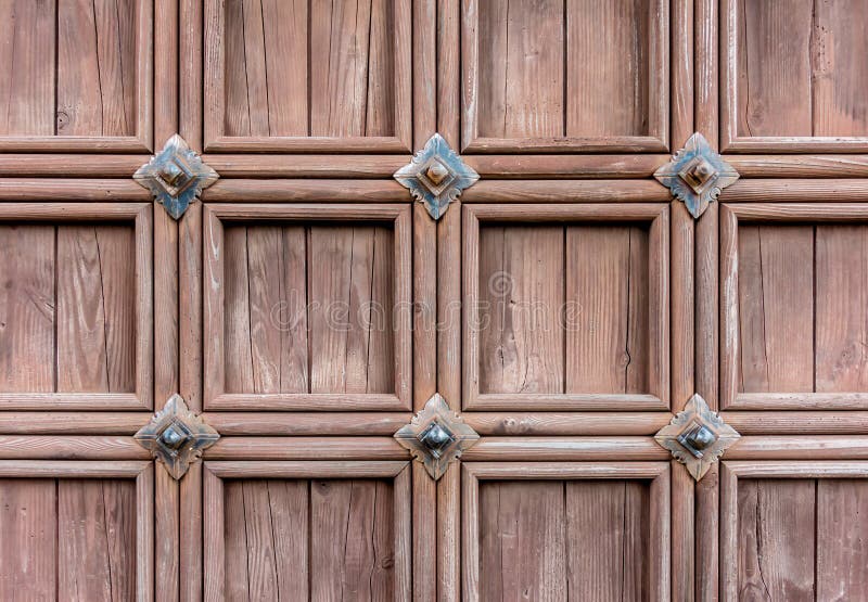 Wooden Medieval Gate Wall Pattern Texture Background. Stock Photo ...