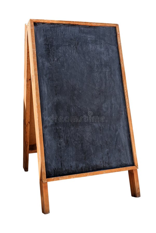 Wooden menu board on white stock photo. Image of isolated - 122823188