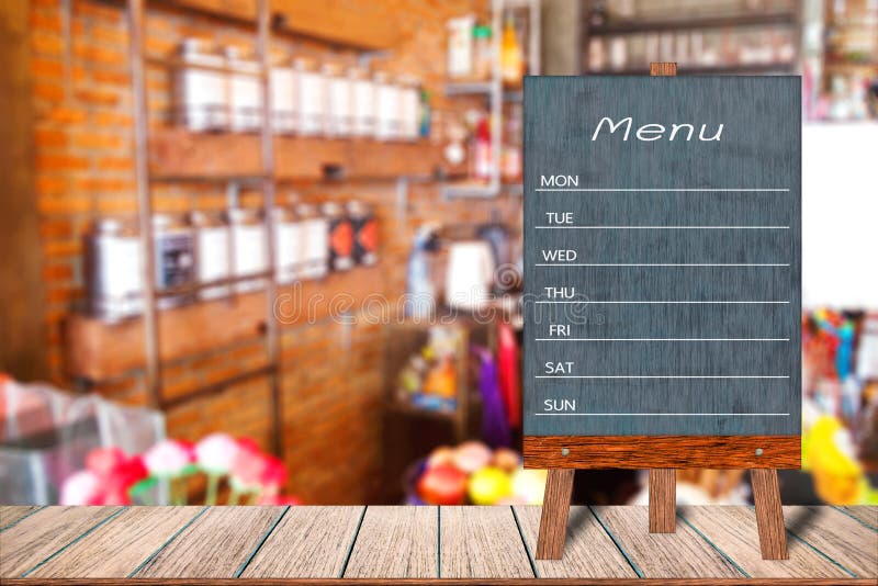 Wooden Menu Display Sign, a Frame Restaurant Message Board on Wooden ...