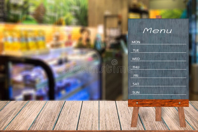 Wooden Menu Display Sign, Frame Restaurant Message Board on Wooden ...