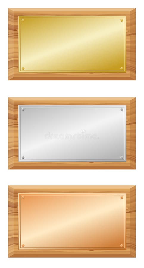 Wooden and metal boards stock vector. Illustration of empty - 4532175