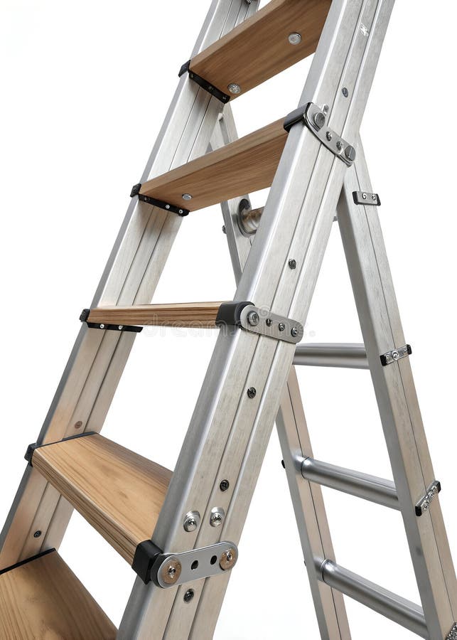 Wooden and Metal Ladder Isolated on Transparent Background Stock ...