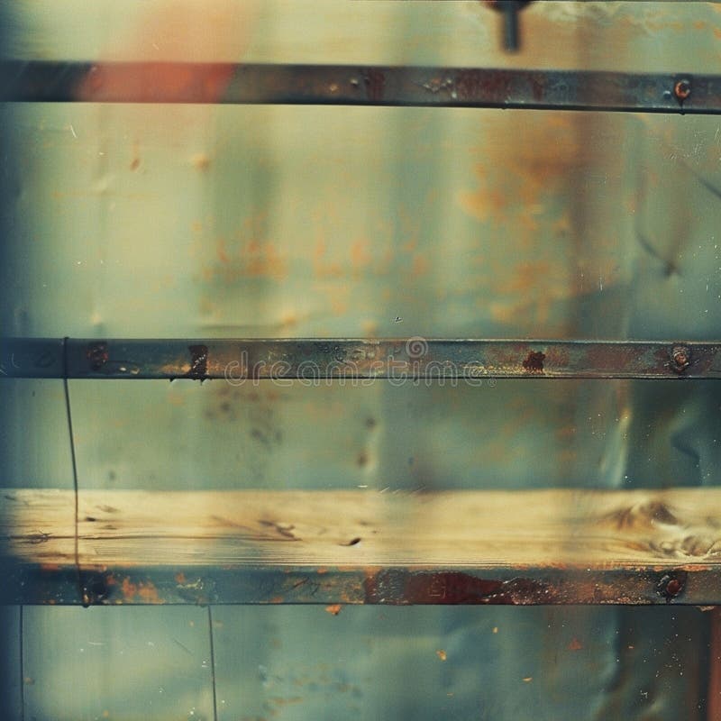 Wooden and Metal Rack with a Fuzzy Texture Stock Photo - Image of ...