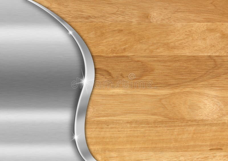 Wooden and Metallic Background Stock Illustration - Illustration of ...
