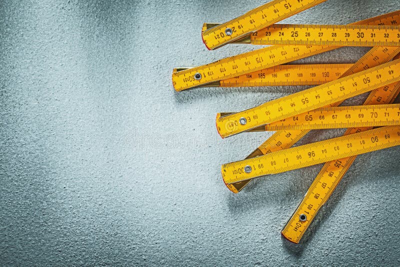 Wooden Meter on Concrete Background Copy Space Construction Conc Stock ...