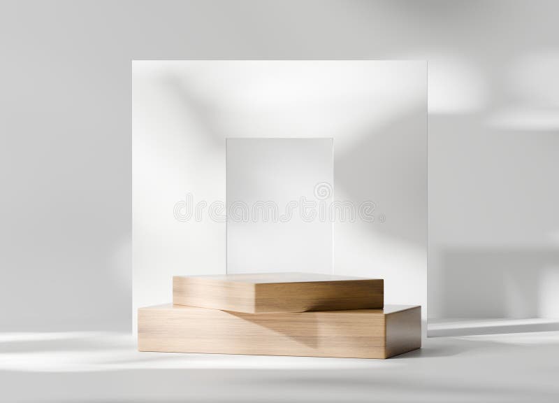Wooden Minimal Platform Podium for Advertising Product Display ...