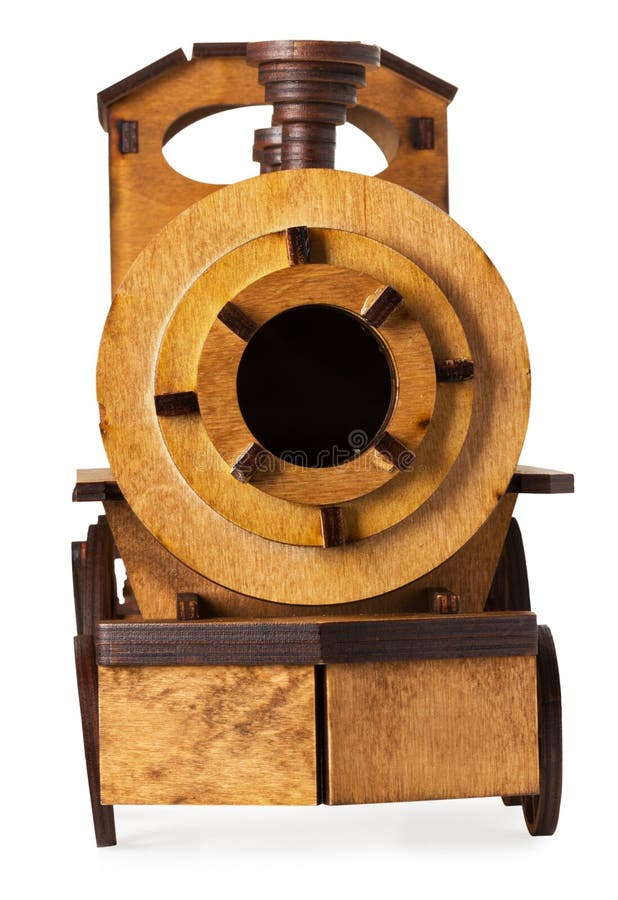 Toy Train Isolated on White Background. Concept of Childhood Learning ...