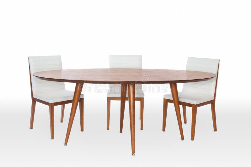 Wooden Modern Table and Chairs Stock Photo - Image of contemporary ...
