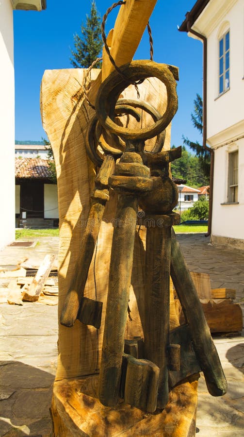 Wooden monument stock image. Image of material, european - 44245987