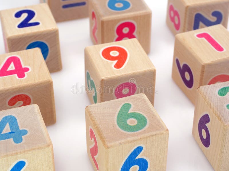 Number Blocks Stacked on Grass Stock Photo - Image of educate, learn ...