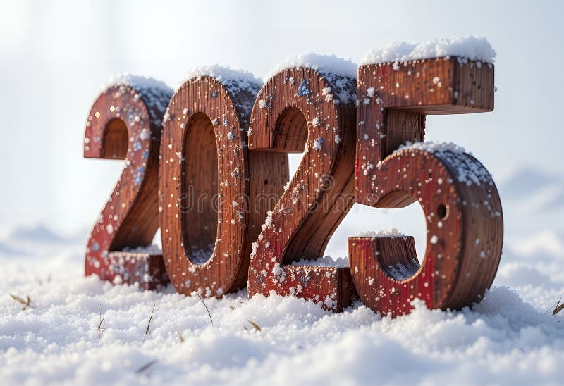 Wooden 2025 Numbers Covered Snow Stock Photos - Free & Royalty-Free ...