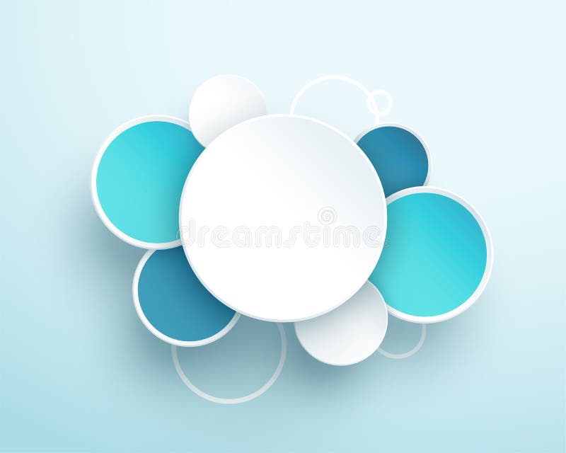 Circle Text Box 3d Simple Vector Template Stock Vector - Illustration ...