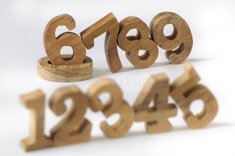 WOODEN NUMBERS STYLE stock photo. Image of concept, simple - 34243946