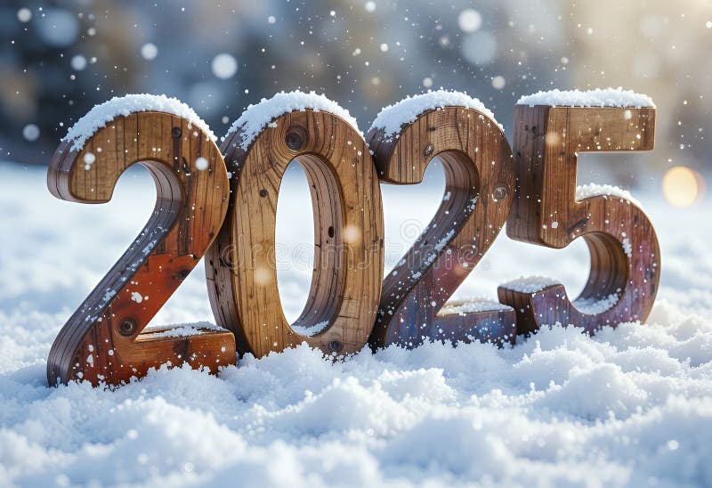 Wooden 2025 Numbers Winter Landscape Stock Photos - Free & Royalty-Free ...