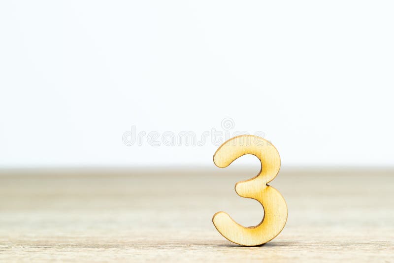 Wooden Numeric on Table ,number Three Stock Photo - Image of beautiful ...