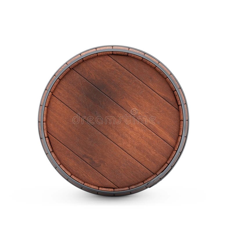 Wooden Oak Barrel. 3d Rendering Stock Illustration - Illustration of ...