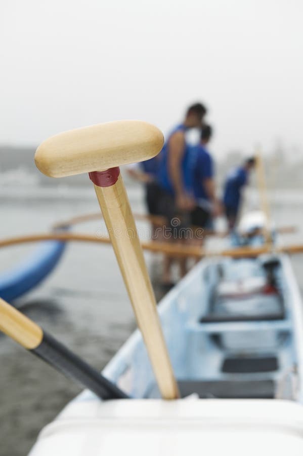 Outrigger Canoe Race stock image. Image of mixed, caucasian - 33892385