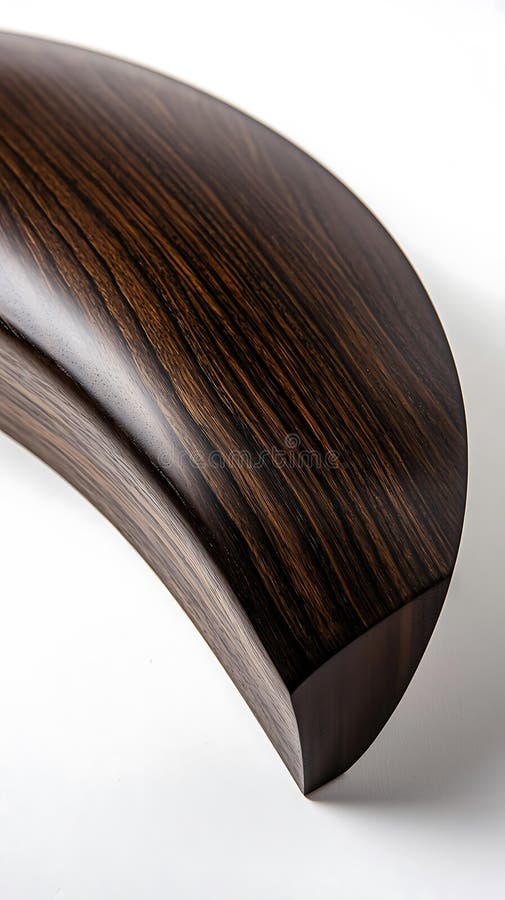 A Wooden Object with a Curved Shape and a Brown Color Stock Image ...