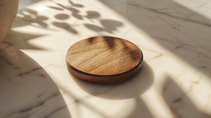 Wooden Object on Marble Counter Stock Illustration - Illustration of ...