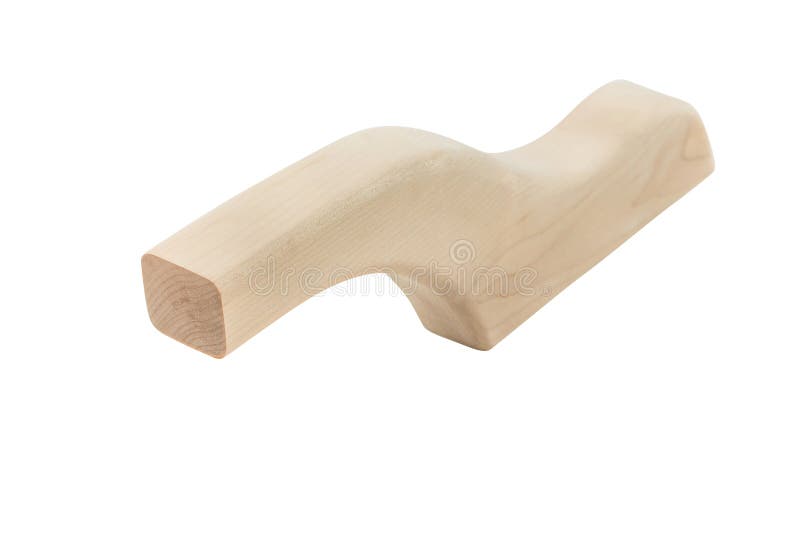 Wooden Object with a Square Shape and a Curved End Stock Image - Image ...