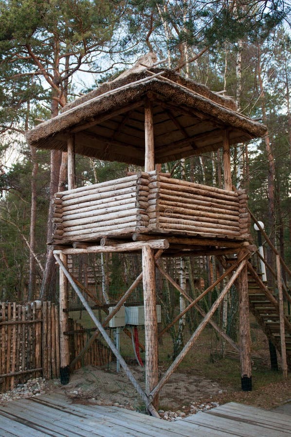 Wooden observation tower stock photo. Image of spring - 51933780