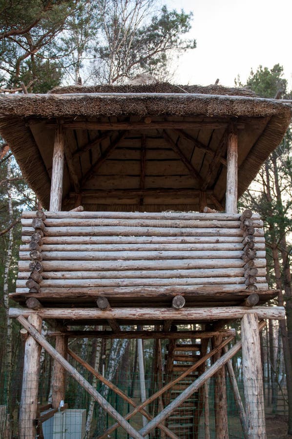Wooden observation tower stock image. Image of landscape - 65085541