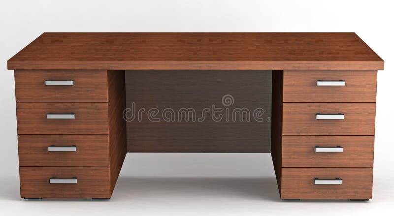Wooden office desk stock photo. Image of workplace, office - 50056802