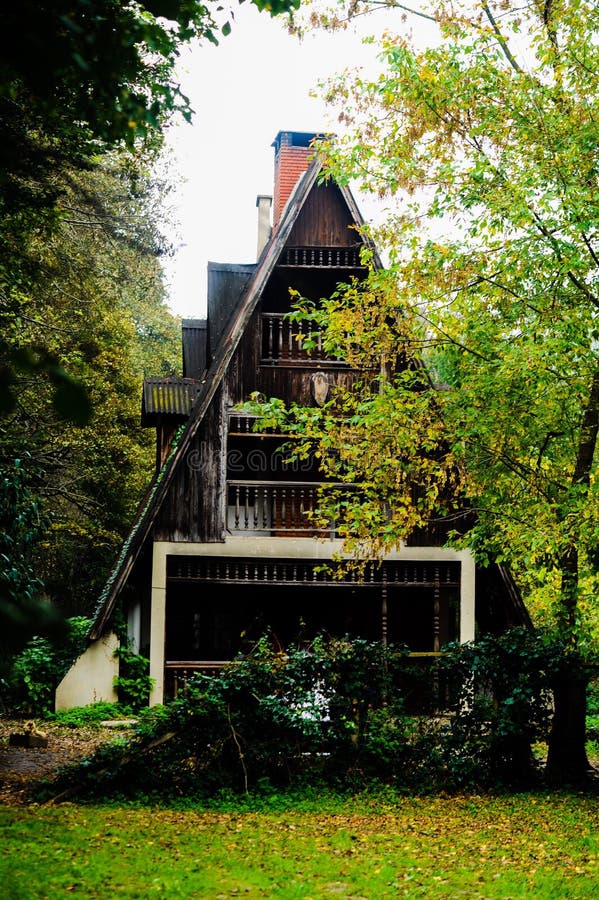 Wooden Old House in the Forest Stock Photo - Image of bare, simple ...