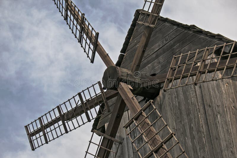 Wooden Old Mill. Medieval Mill Stock Image - Image of farm, outdoor ...