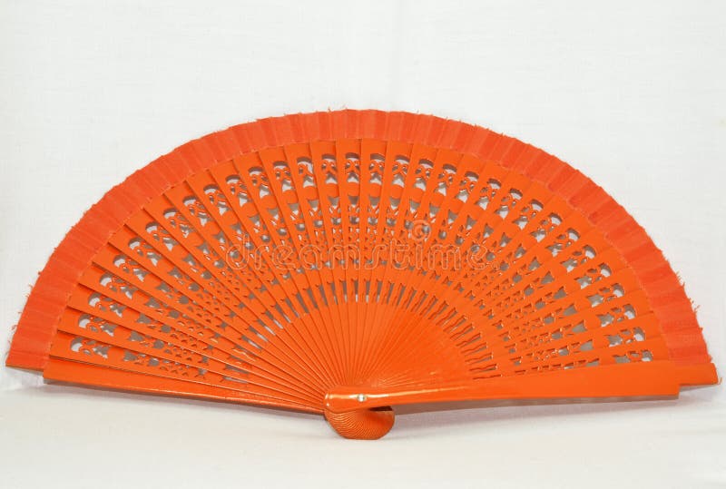 Wooden orange fan stock image. Image of eastern, individuality - 25989171