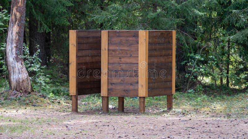 Wooden Outdoor Compost Bin in Forest Stock Photo - Image of forest ...