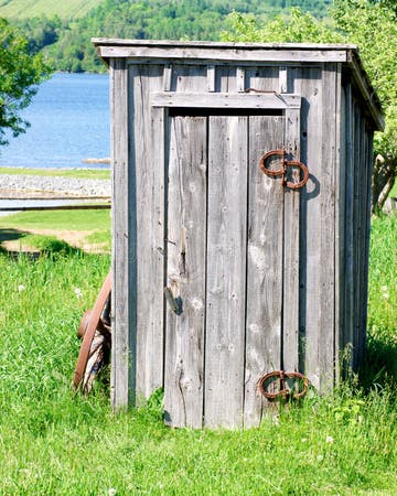 Wooden outhouse stock photo. Image of meadow, water, lake - 6339968