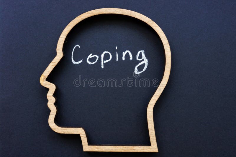 Wooden Outline of the Head and an Inscription Coping Inside. Stock ...