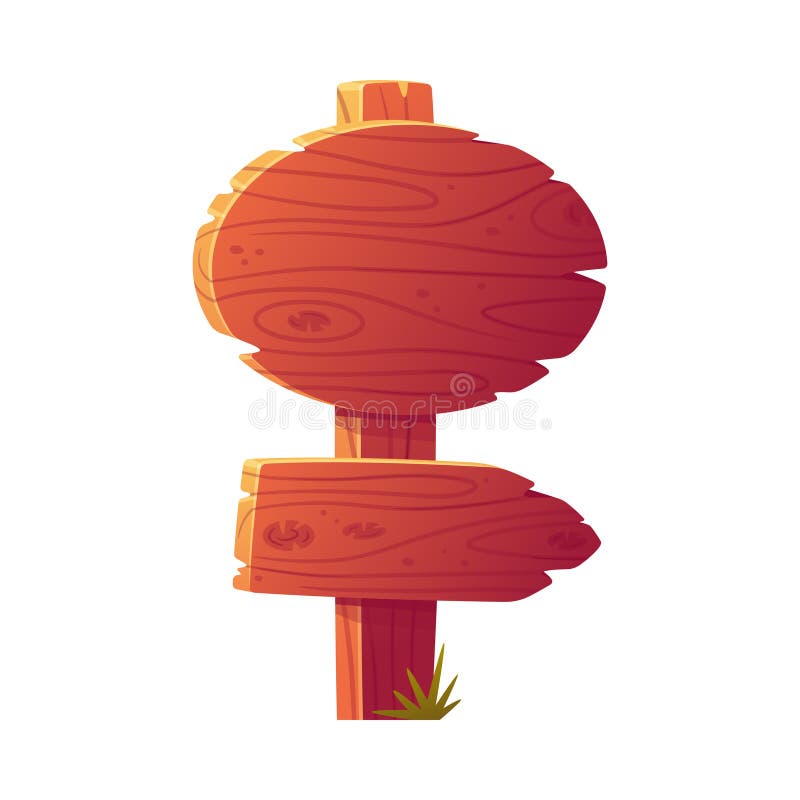 Wooden Oval and Arrow Pointer and Board on Pole for Direction or ...