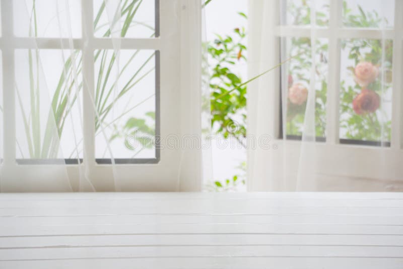 Wooden Over Summer Window Background Stock Image - Image of abstract ...