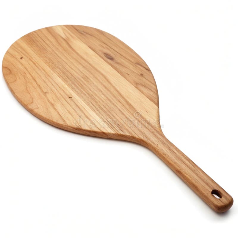 Wooden Paddle with a Handle Isolated Stock Illustration - Illustration ...