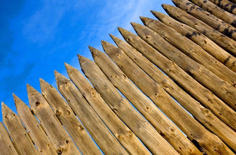 Wooden paling stock photo. Image of blue, obstacle, plank - 20953630