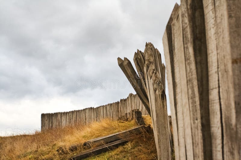 Wooden palisade stock photo. Image of culture, meadow - 18104502