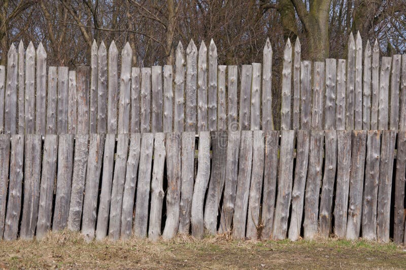 Wooden palisade fencing stock photo. Image of rural, agriculture - 31121890