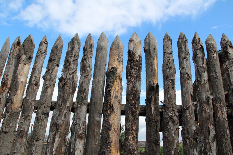 Wooden palisade stock photo. Image of garden, village - 58886834