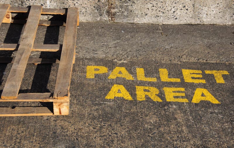 Wooden Pallet Area Freight Outside Stock Photo - Image of design ...