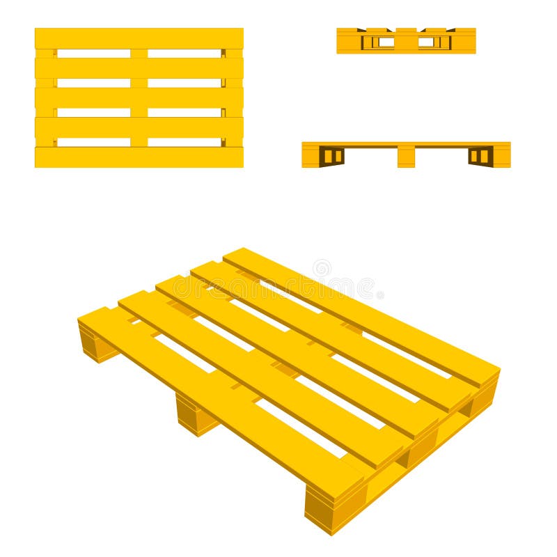 Wooden Pallet Side View Stock Illustrations – 217 Wooden Pallet Side ...