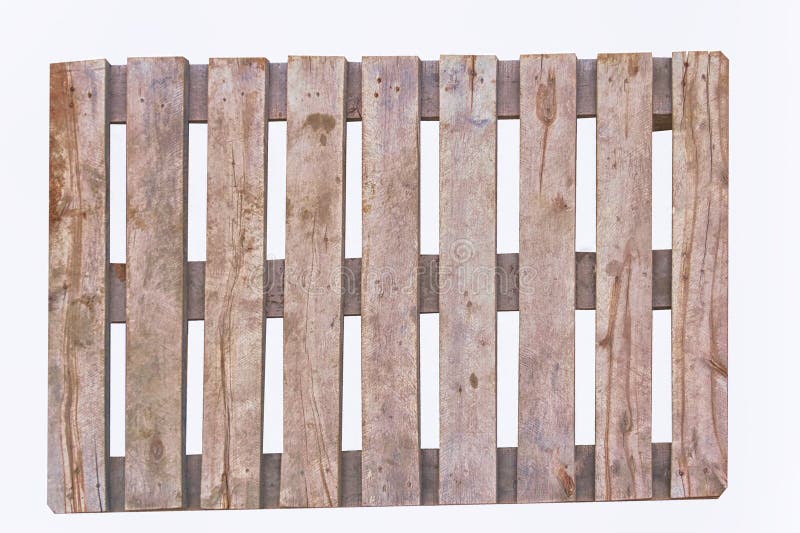 Wooden Pallet Isolate on a White Background Close-up. Stock Image ...