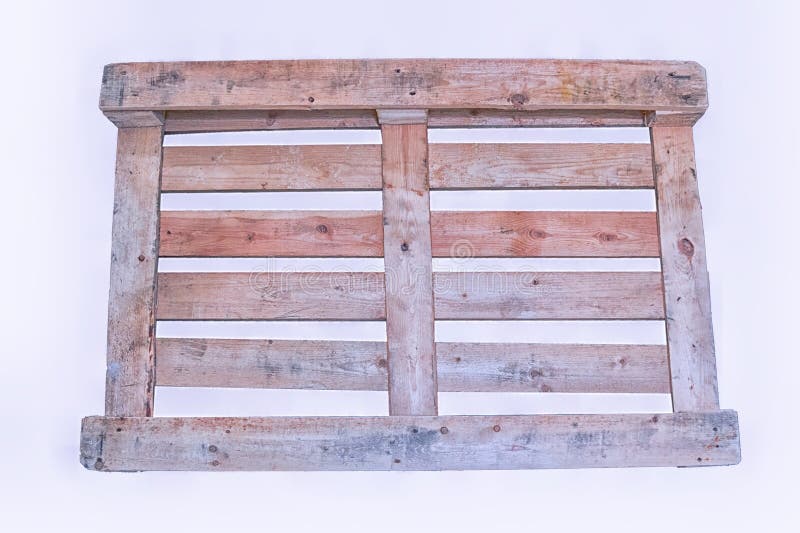 Wooden Pallet Isolate on a White Background Close-up. Stock Photo ...