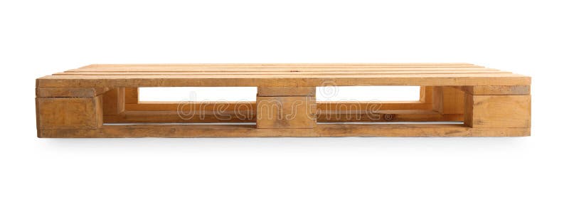 Wooden Pallet Isolated on White. Transportation and Storage Stock Photo ...
