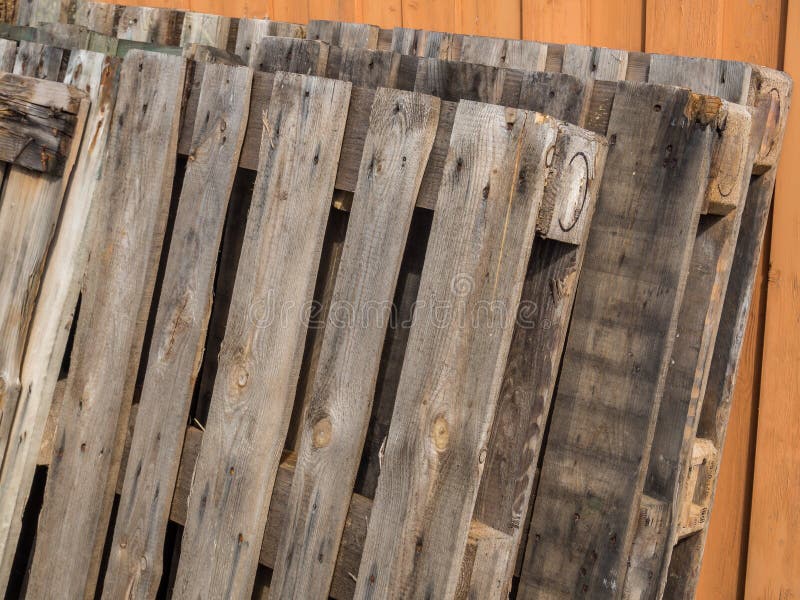 Wooden Pallets at a Construction Site Stock Image - Image of occupation ...