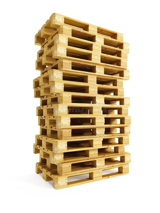 Stack of wooden pallets. stock photo. Image of industry - 43422902